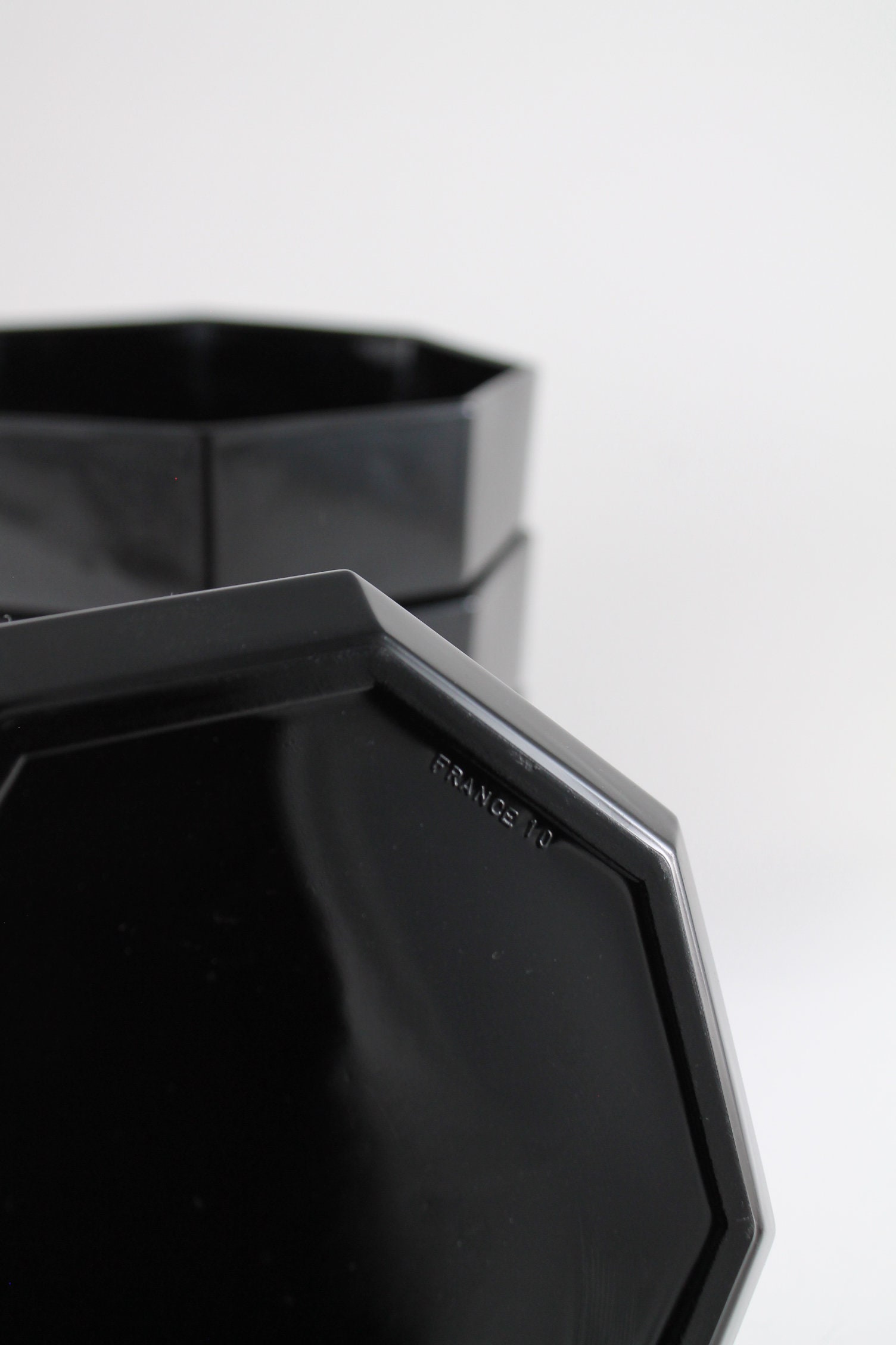 Vintage Black Arcoroc Octime Bowls Octagon Dinnerware Soup or | Etsy