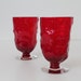 Vintage Ruby Red Crinkle Ice Glasses Morgantown Seneca - Etsy