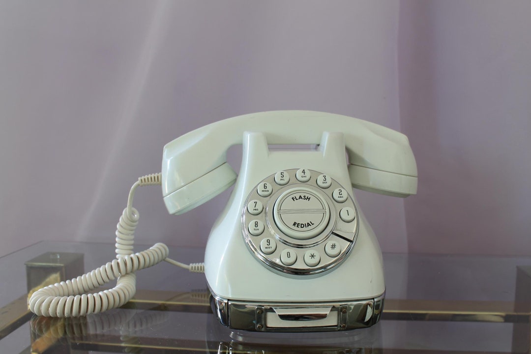 Vintage White Telephone, Polyconcept Metro Phone With Notepad Drawer ...