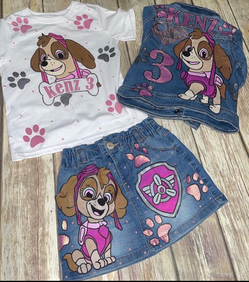 Hand Drawn and Painted ** Kids Custom Birthday Outfits - ANY THEME ...