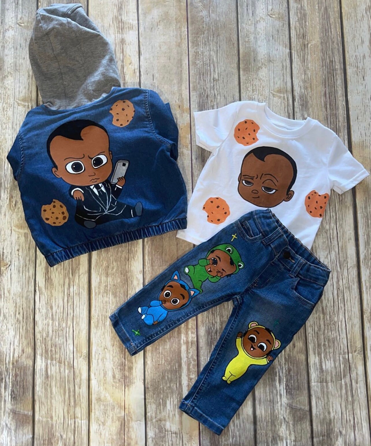 Hand Drawn and Painted ** Kids Custom Birthday Outfits - ANY THEME ...