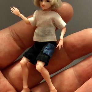 Boy 1:24 Scale Dollhouse , BJD Boy Doll , Miniature Dolls , Miniature ...