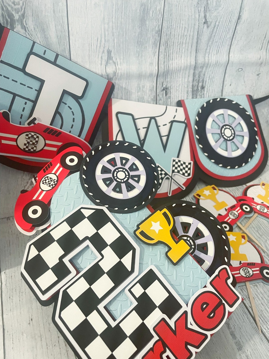 Racing Retro Cars Topper, Race Cards, Retro Race Cars, Racing Banner ...