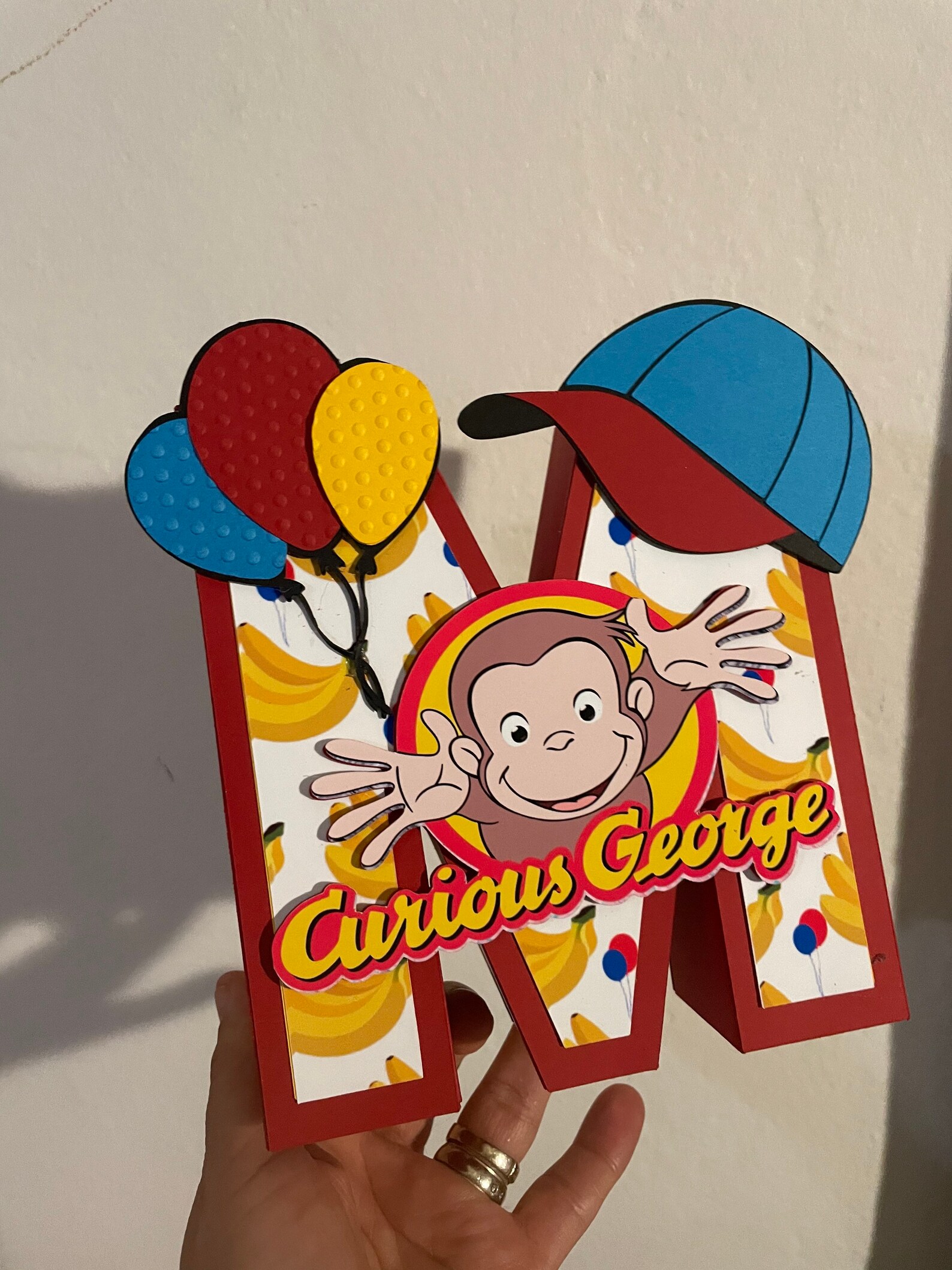 Curious George Topper monkey Birthday Curious Monkey Jorge | Etsy