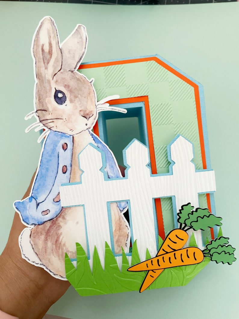 Rabbit Birthday 3D Letter Name . 3D Letter Pitter Rabbit, - Etsy