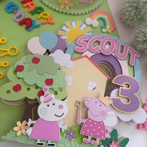Pig Cake Topper, Cake Topper Peppa Birthday, Pink Pig, Pig Birthday ...