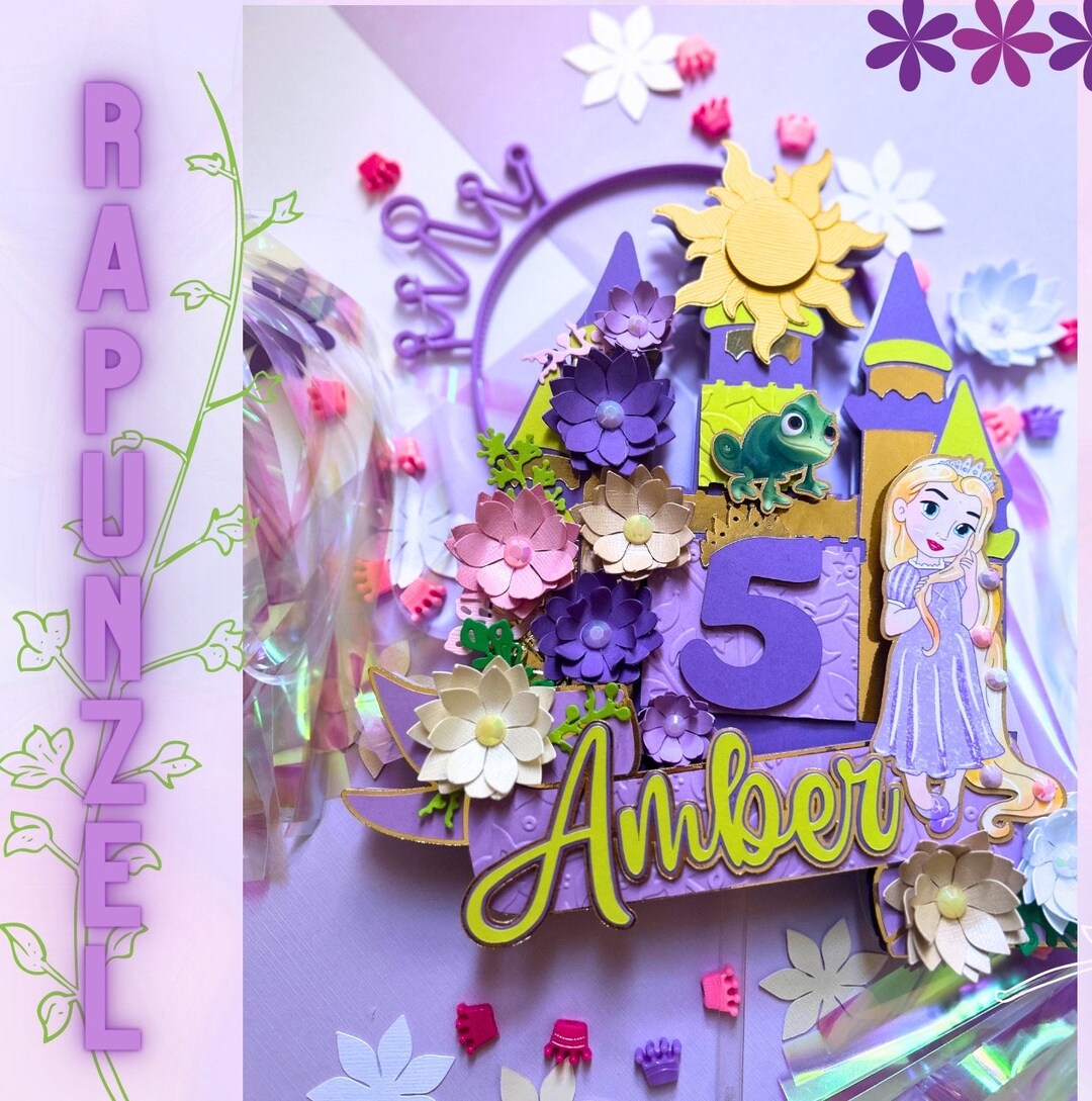 Princess Rapunzel Party, Tangled Cake Topper, Princess Party Theme ...