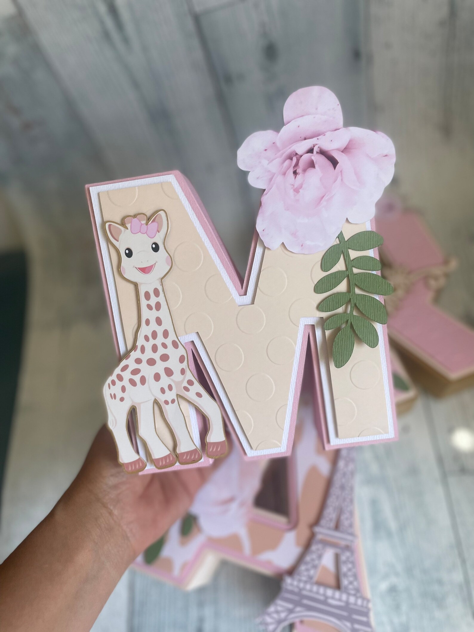 Giraffe Decor Giraffe Custom Name Giraffe Birthday Decor. - Etsy