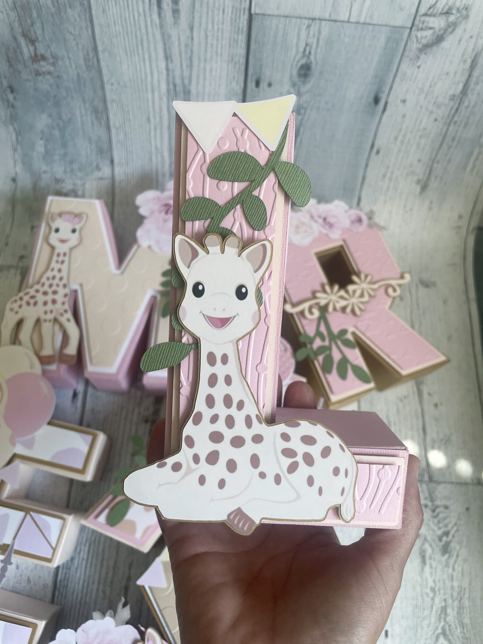 Giraffe Decor Giraffe Custom Name Giraffe Birthday Decor. - Etsy