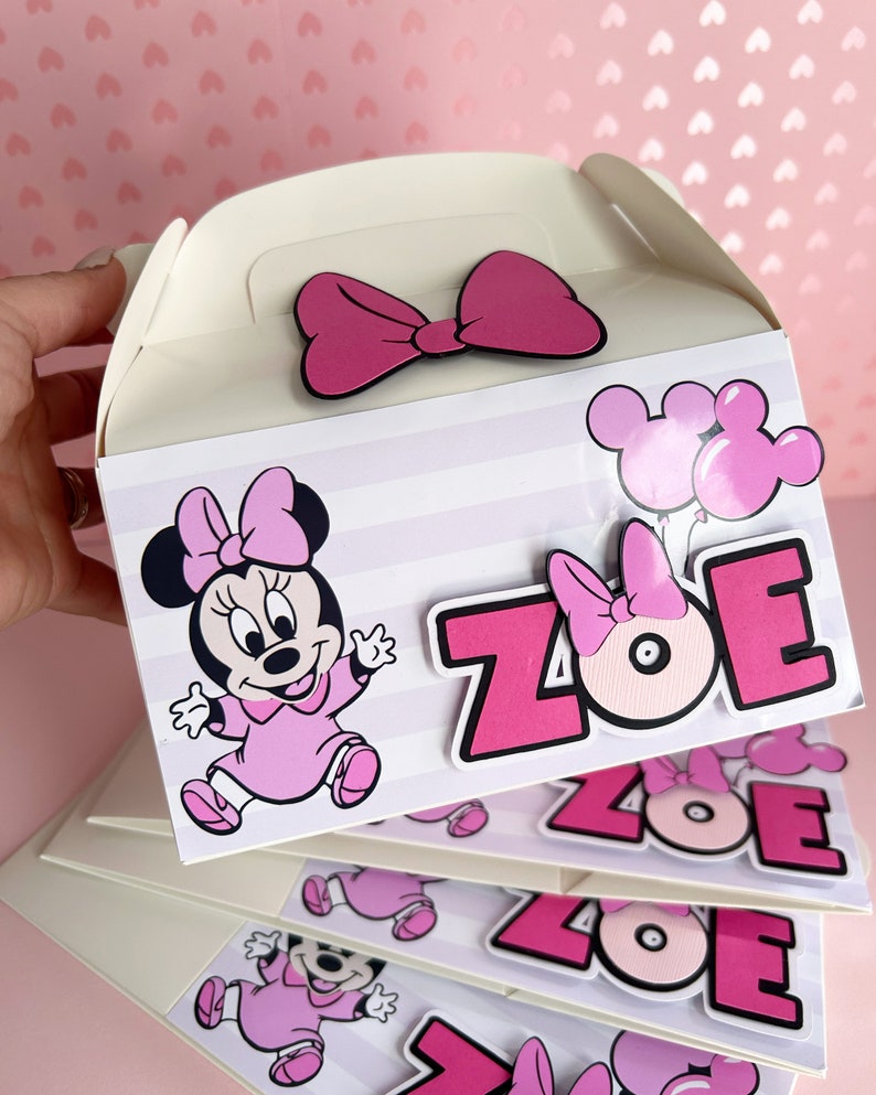 Minnie Mouse Party Boxes, Gable Box Baby Minnie, Candy Boxes for Party ...