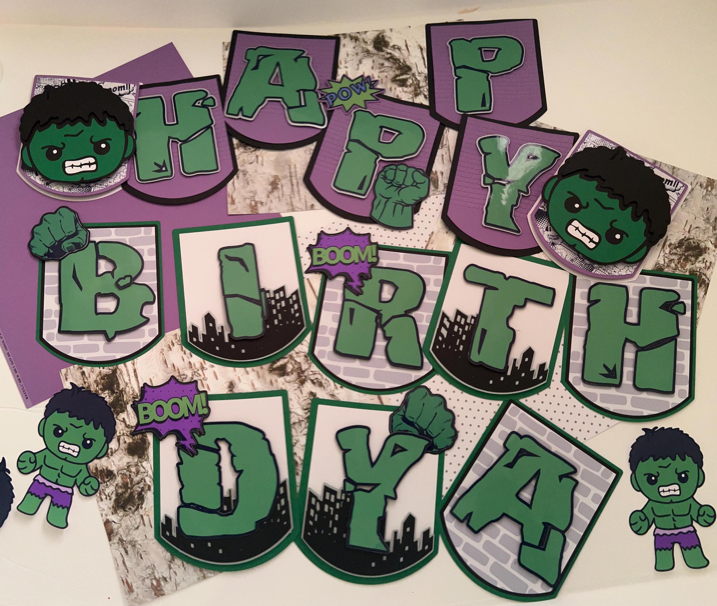 Hulk Party Decor, Green Man Birthday, Hulk Birthday Party, Hulk Garland ...