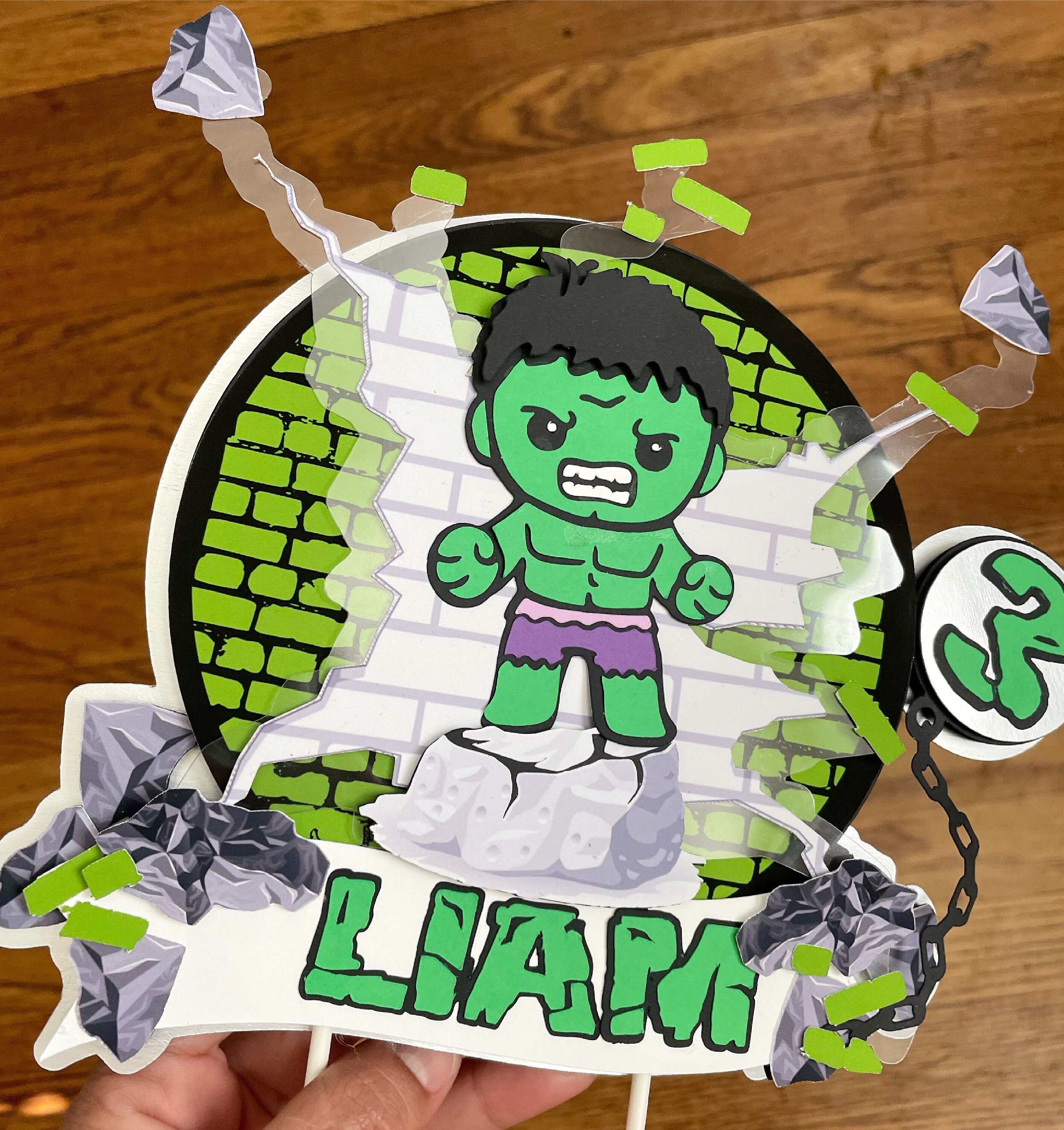 Hulk topper de pastel cakes topper hombre verde hulk party | Etsy