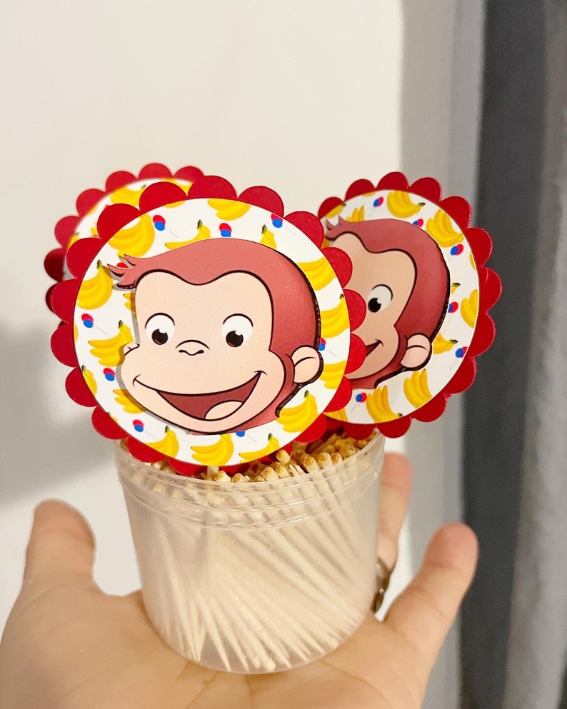 Curious George Topper monkey Birthday Curious Monkey Jorge - Etsy