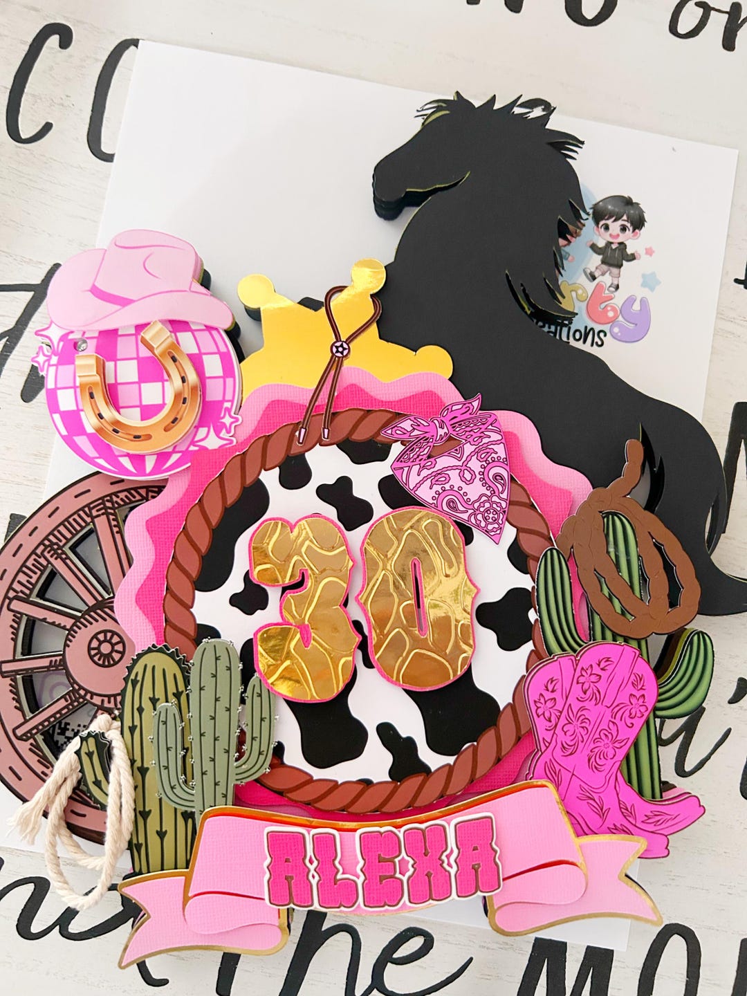 Cake Topper First Rodeo, Decoration for Rodeo Party, Decoration for the ...