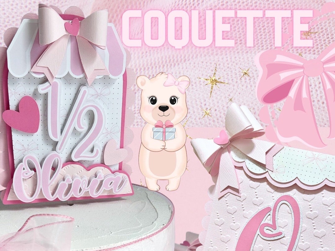 Coquette High Chair Banner, Baby Girly Banner , 1er Birthday Banner ...