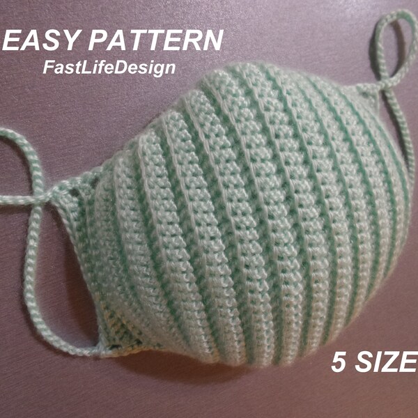 Crochet mask pattern - Etsy España