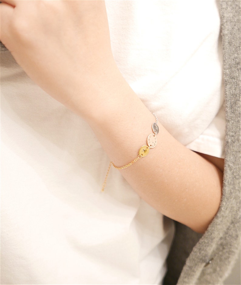 BTS Fingerheart & Personalized Hand-stamping Initials Bracelet-army's ...