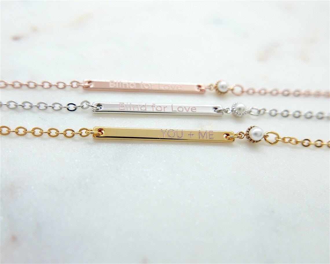 Personalization Valentine's Day Necklace With a Pearl | Etsy