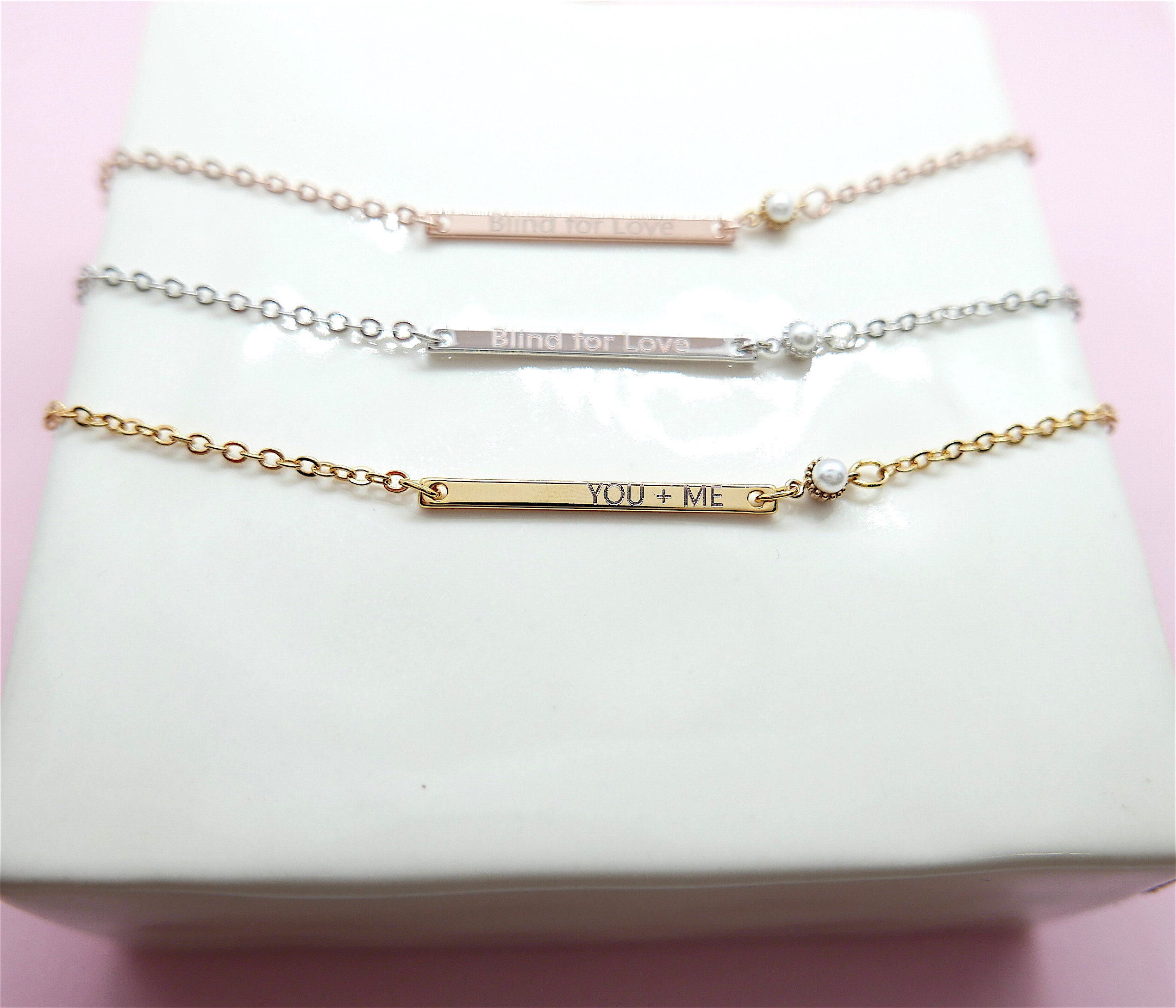 Personalization Valentine's Day Necklace With a Pearl | Etsy