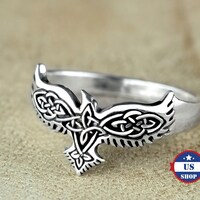 Phoenix Fire Bird Sterling Silver Ring: Fantasy Mythology Jewelry - Etsy