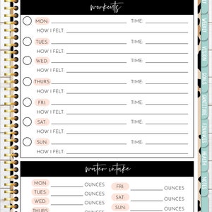 Leopard Print Undated Portrait Digital Planner | Hustle Sanely® - Etsy