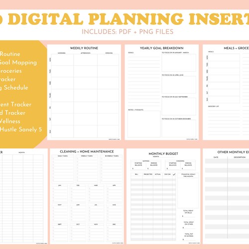 Digital Weekly Planning Leopard Print Notepad Hustle Sanely® - Etsy