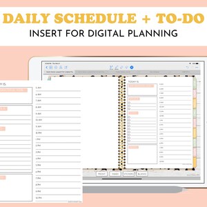 Daily Schedule and To-do Insert for Digital Planning | 5 AM - 10 PM ...