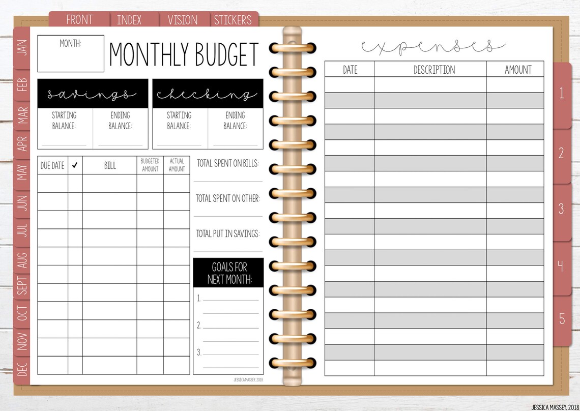 Budget Tracker Insert for Digital Planning - Etsy