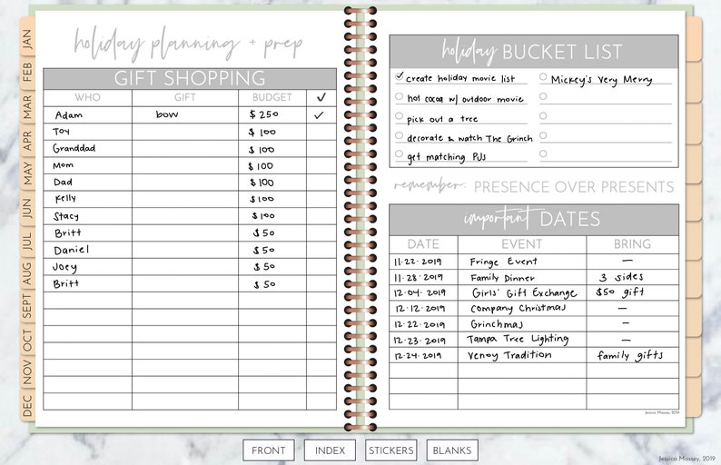 Holiday Prep and Planning Insert for Digital Planning | Etsy