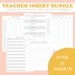 Digital Teacher Planning Insert Bundle Print or Use for Digital ...