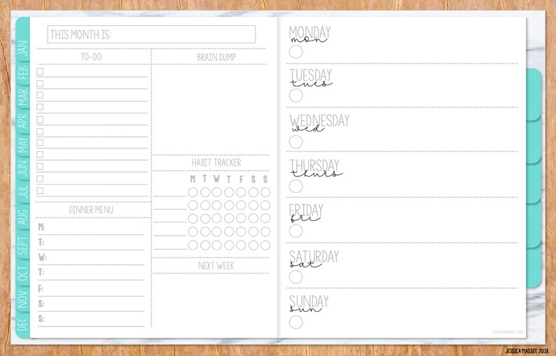 Weekly Layout Insert for Digital Planning Undated Blank - Etsy