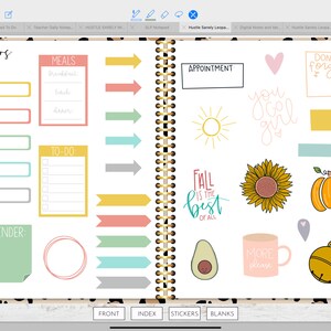 Leopard Print Undated Landscape Digital Planner | Hustle Sanely® - Etsy