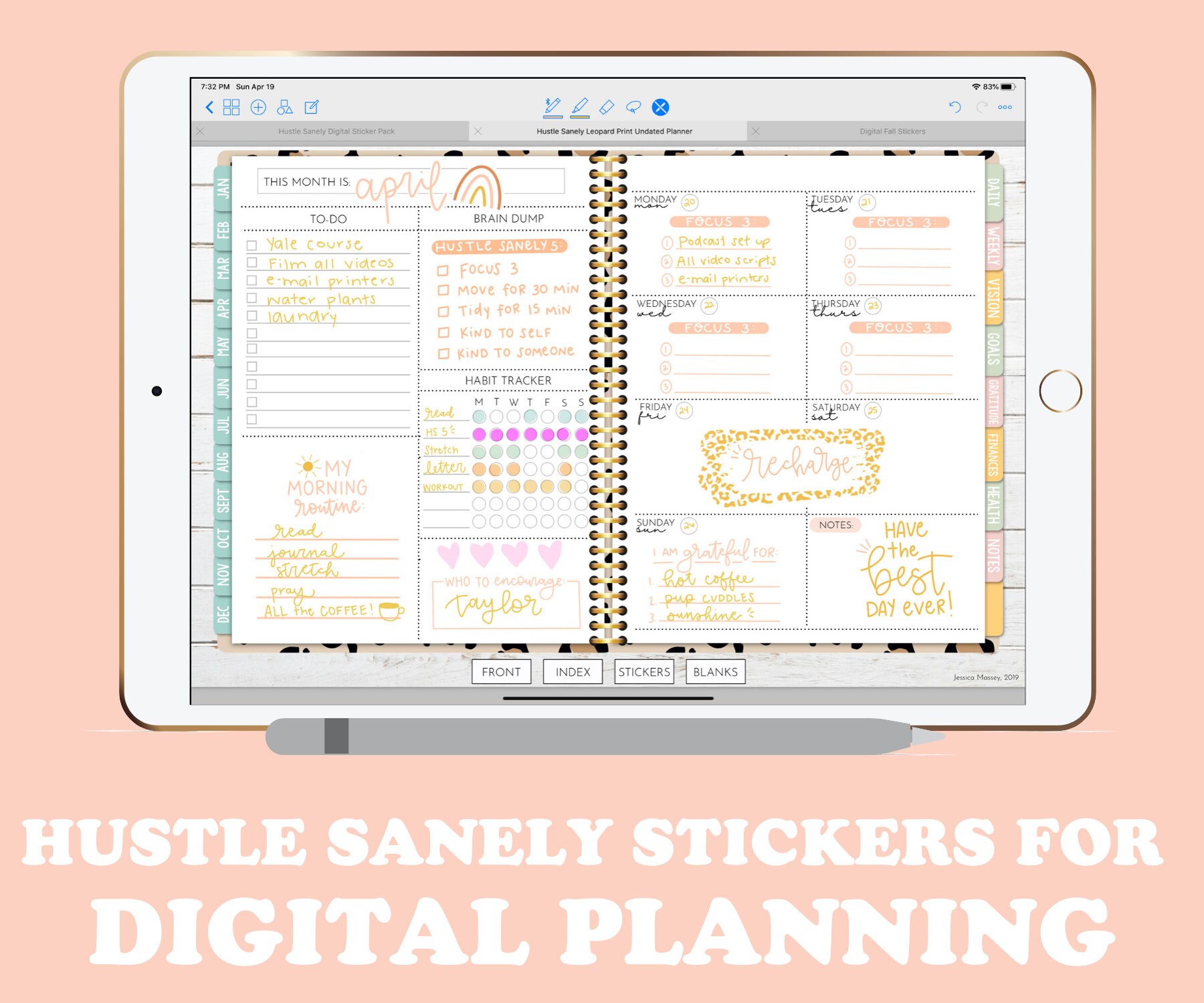 Hustle Sanely® Doodle Sticker Pack for Digital Planning - Etsy