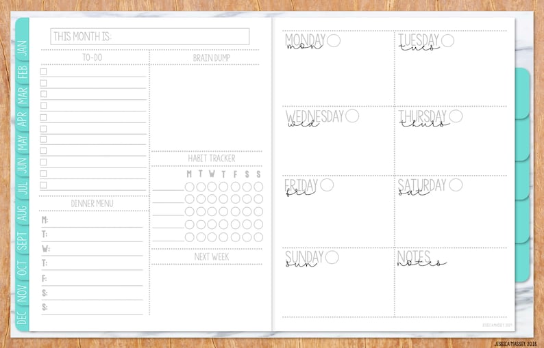 Block Weekly Insert for Digital Planning - Etsy