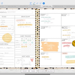 Leopard Print Undated Landscape Digital Planner | Hustle Sanely® - Etsy