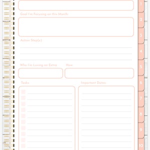 Boho Rainbow Customizable Digital Planner | Undated Portrait | Hustle ...