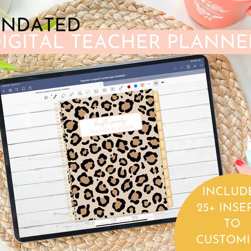 Customizable Leopard Digital Teacher Planner Undated - Etsy