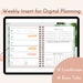 Weekly Insert for Digital Planning - Etsy