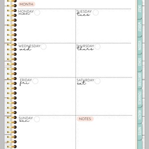 Undated Portrait Digital Planner Terrazzo Design | Hustle Sanely® - Etsy