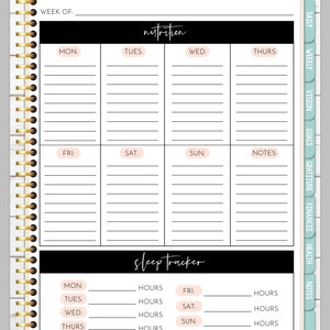 Undated Portrait Digital Planner Terrazzo Design | Hustle Sanely® - Etsy