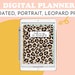 Leopard Print Undated Portrait Digital Planner Hustle Sanely® - Etsy