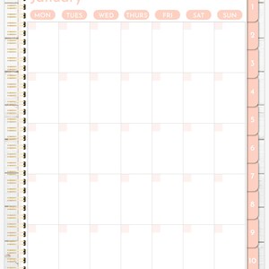 Boho Rainbow Customizable Digital Planner | Undated Portrait | Hustle ...