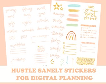 Sermon Notes Insert for Digital Planning Hustle Sanely® | Etsy