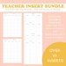 Digital Teacher Planning Insert Bundle Print or Use for Digital ...