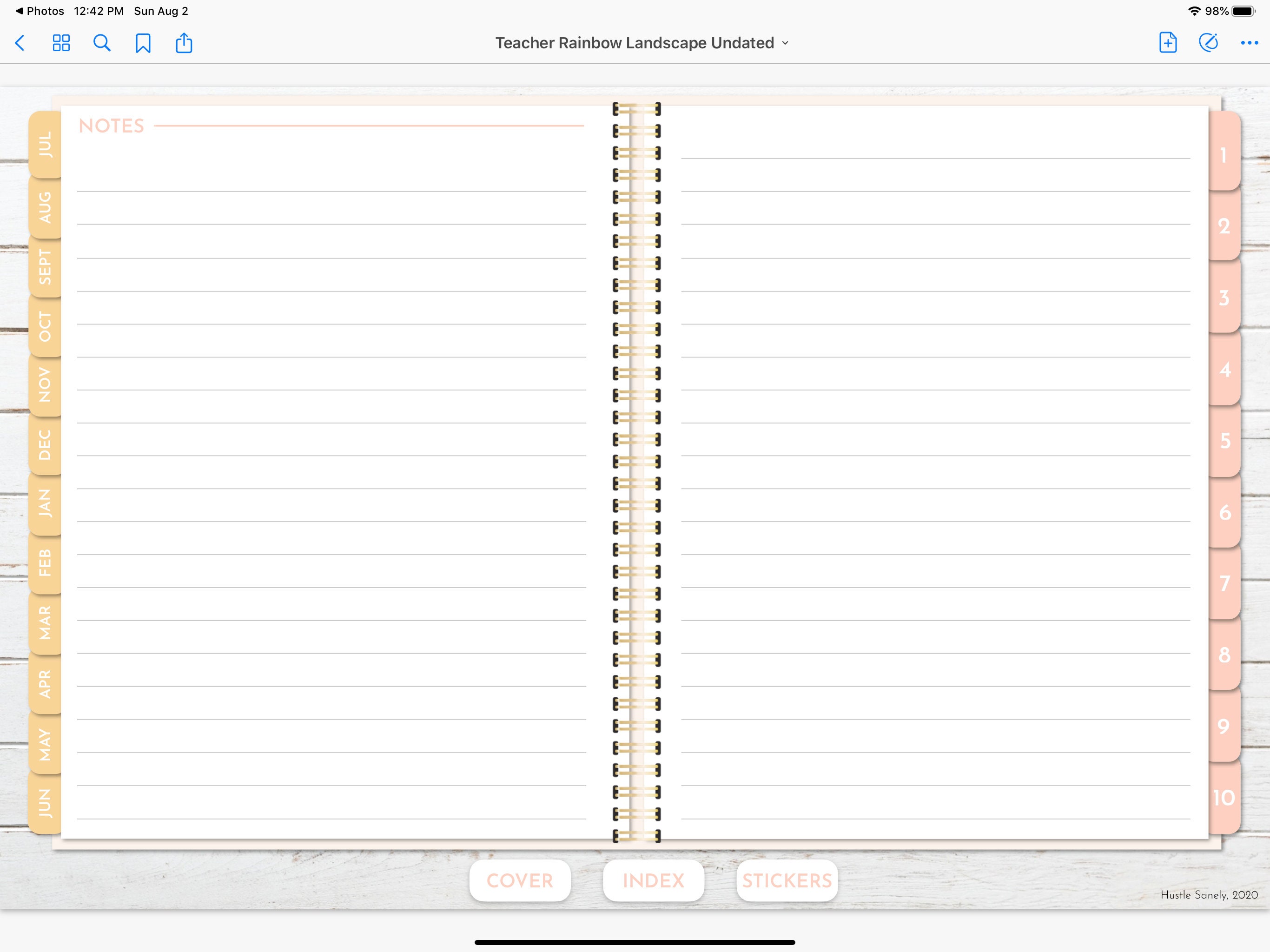 Customizable Boho Rainbow Digital Teacher Planner Undated | Etsy