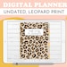 Leopard Print Undated Landscape Digital Planner Hustle Sanely® - Etsy