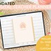 Customizable Boho Rainbow Digital Teacher Planner Undated Landscape ...