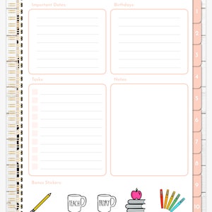 Customizable Leopard Digital Teacher Planner | Undated Portrait ...