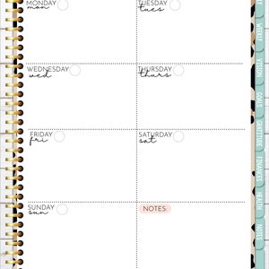Leopard Print Undated Portrait Digital Planner | Hustle Sanely® - Etsy