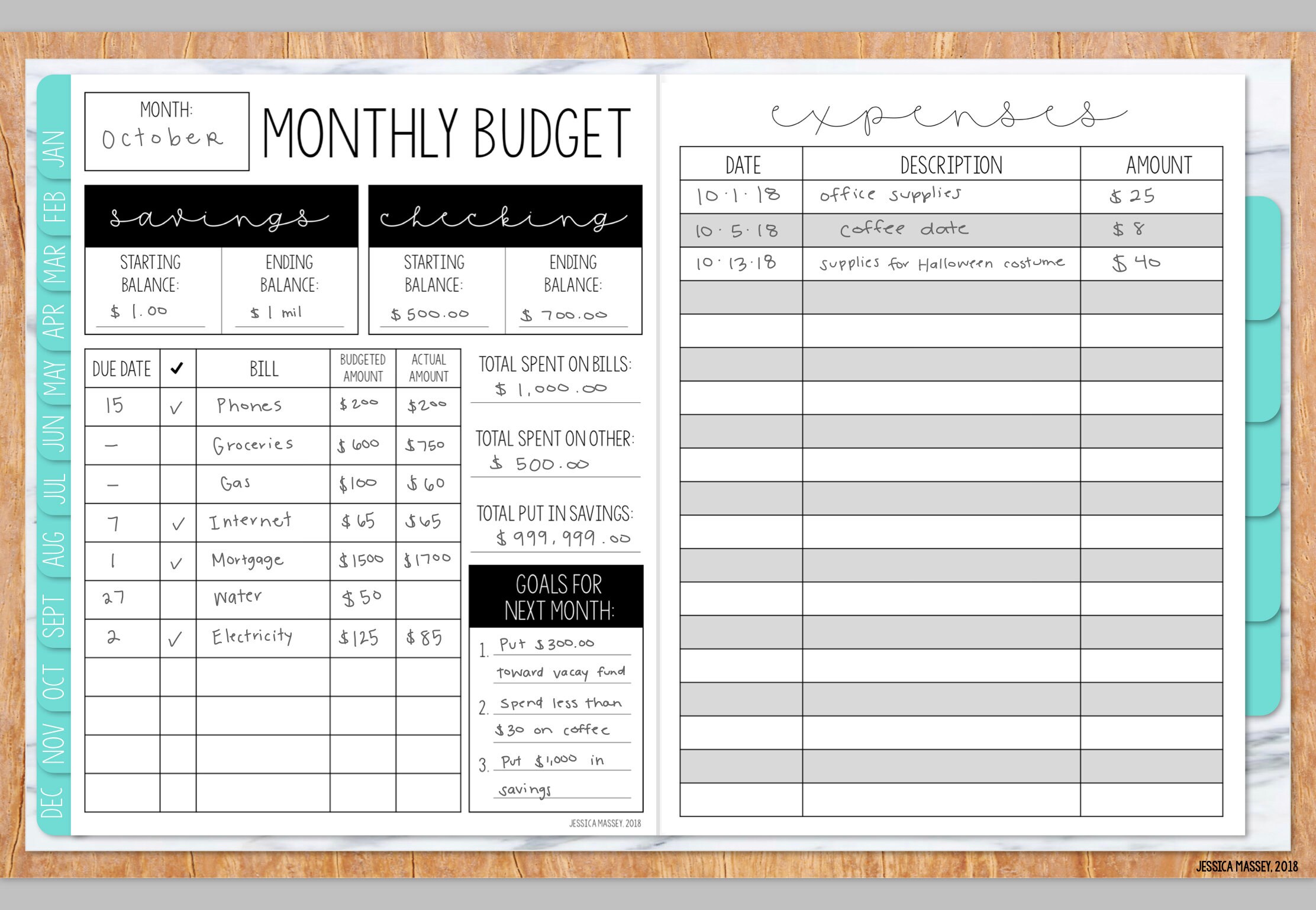 Budget Tracker Insert for Digital Planning - Etsy